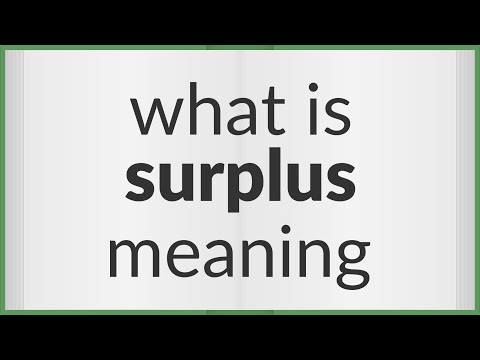 Surplus | meaning of Surplus