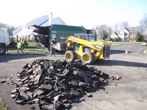 5 ton batch Asphalt Recycler Operational Video 2009, 10tph, PavemenGroup 518-218-7676