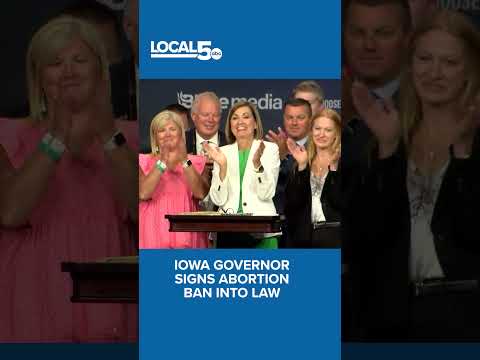 Iowa Gov. Kim Reynolds signs new abortion ban into law #shorts