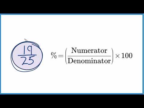 19/25 as a Decimal and Percent