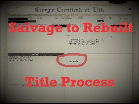 Full Georgia Salvage to Rebuilt Process - 2001 Honda S2000