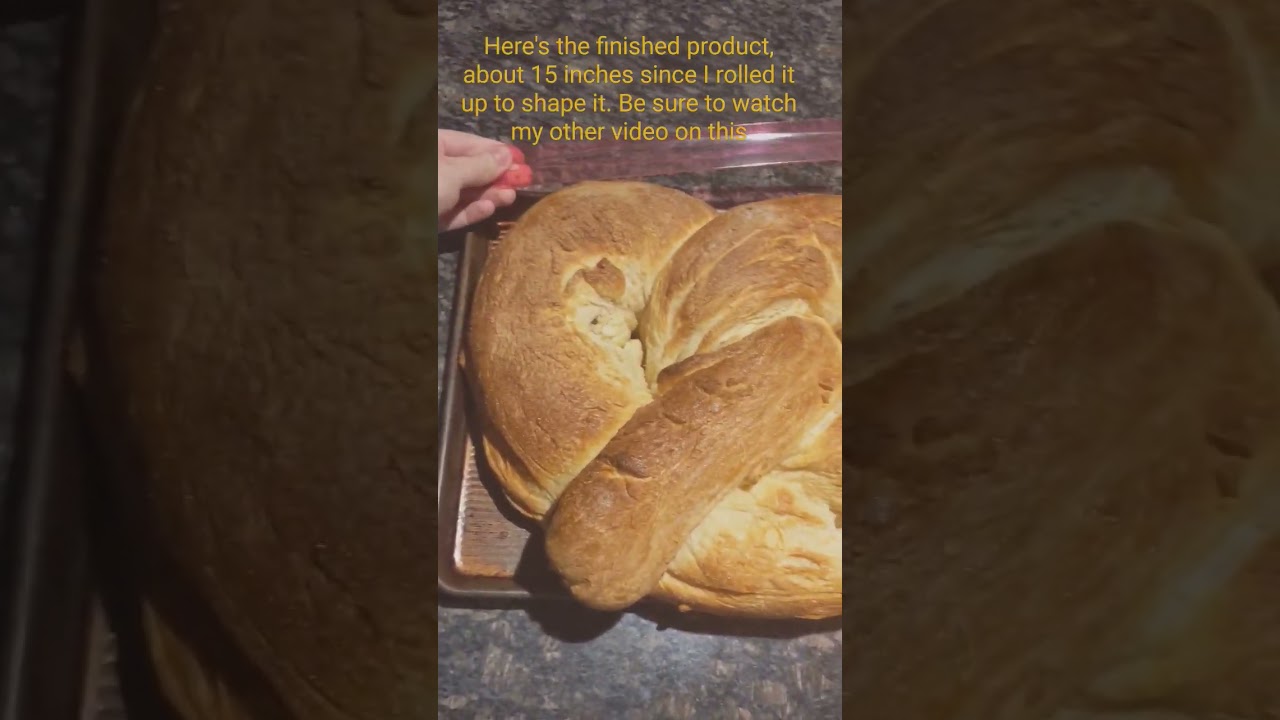 Giant Pretzel finished product, be sure to watch my previous video on how long it was before shaping
