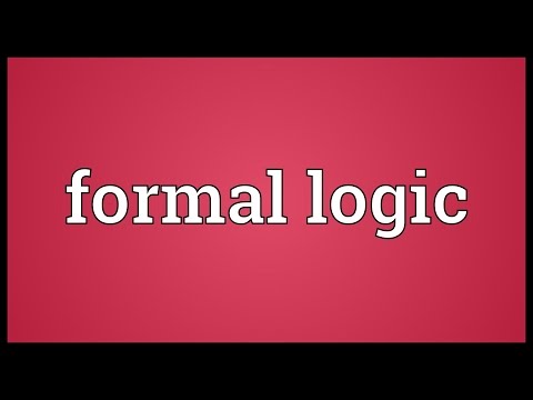 Formal logic Meaning