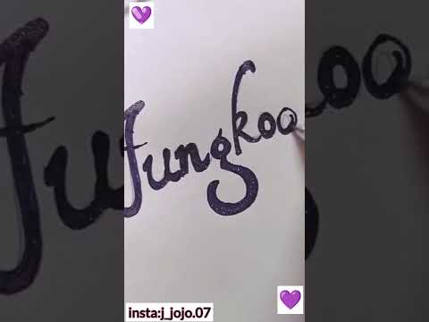 Writing my fav "word" in 10 different fonts โจ๐...!?|Jojo#shorts #jungkook