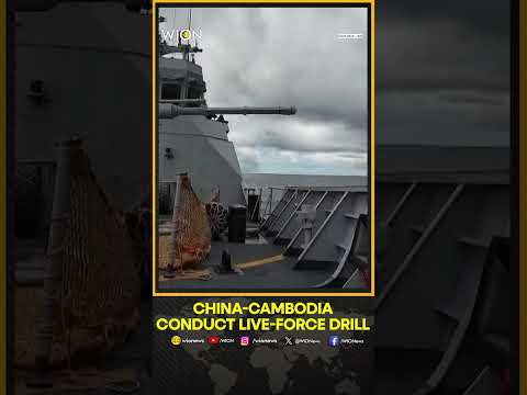 China & Cambodia Carried Out A Joint Sea-Air Live-Force Drill Near Sihanoukville Port