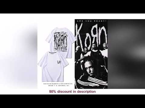#Cohen KORN European and American Rock Band Album Periphery Short Sleeve T-shirt Loose Casual Pun