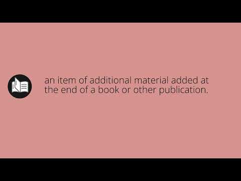 What ADDENDUM means • Meaning of ADDENDUM • addendum MEANING • addendum DEFINITION
