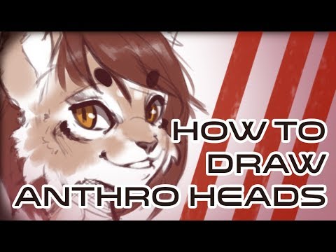 Furry Art 101 - How to draw the anthro head (Redone)