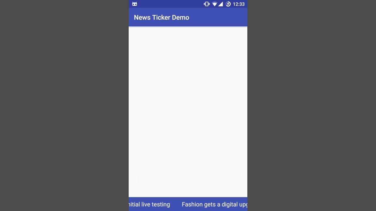News Ticker demo