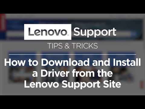 How to Download and Install a Driver from the Lenovo Support Site