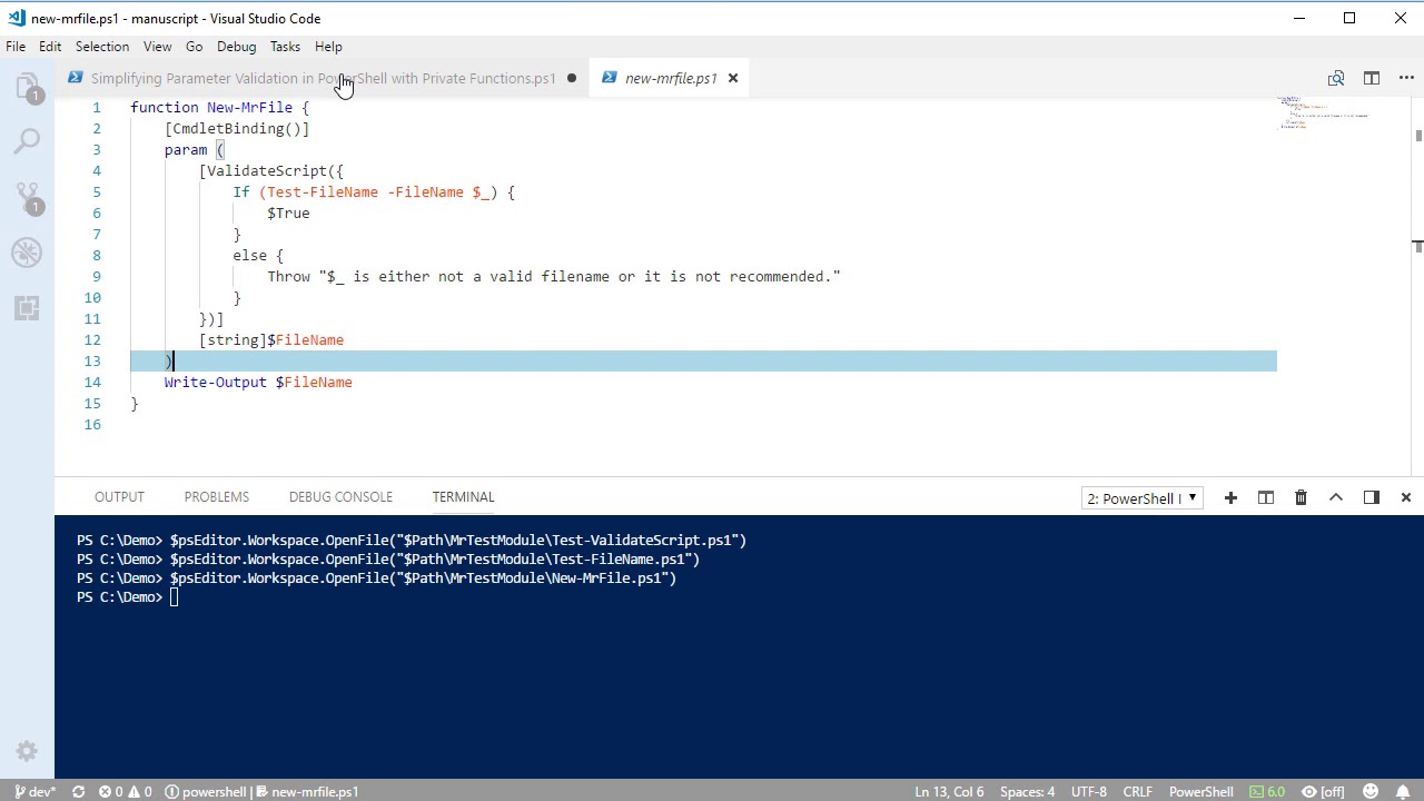 Simplifying Parameter Validation in PowerShell with Private Functions