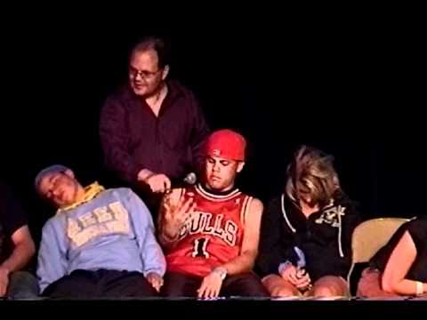 Grad night hypnotist Chris Cady Snaps Fingers and tattoos fly www.chriscady.com