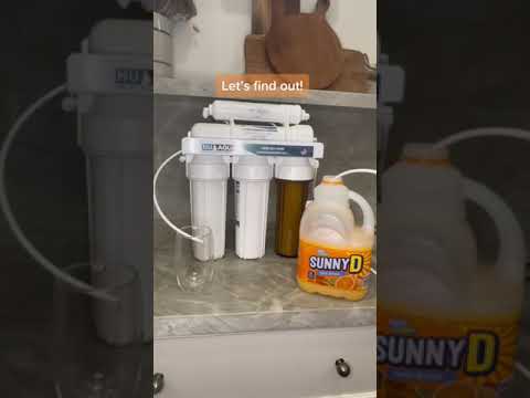 Can the NU Aqua reverse osmosis system turn orange juice into water?