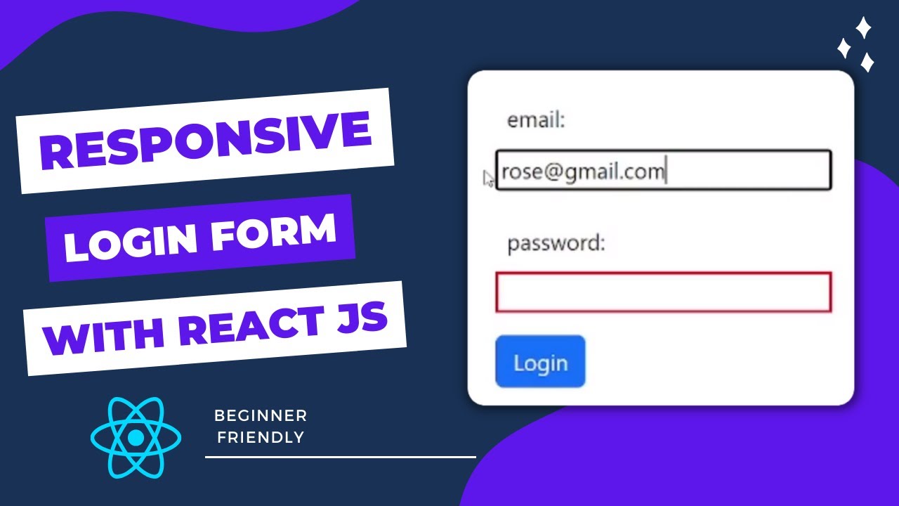 How To Create A Responsive Login Form With Validation In React Js (Beginner Friendly)