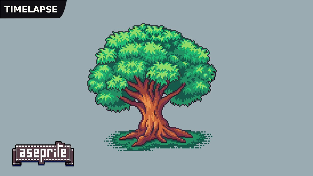 Pixel Art Tree - Timelapse Video