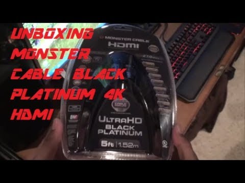 UNBOXING Monster Cable Black Platinum 4K HDMI Cable