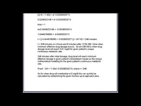 Applied Calculus: Drug Metabolism Rate-of-Change