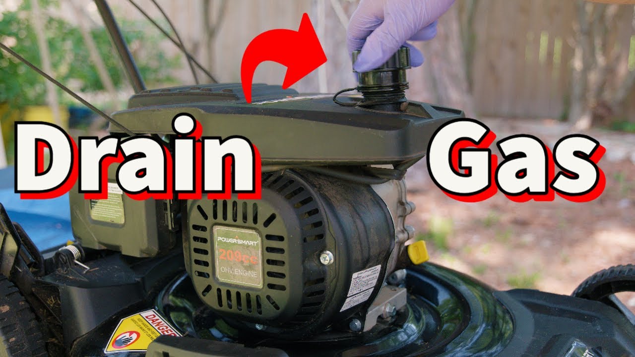 How To Drain Remove Gas Lawn Mower Easy Simple