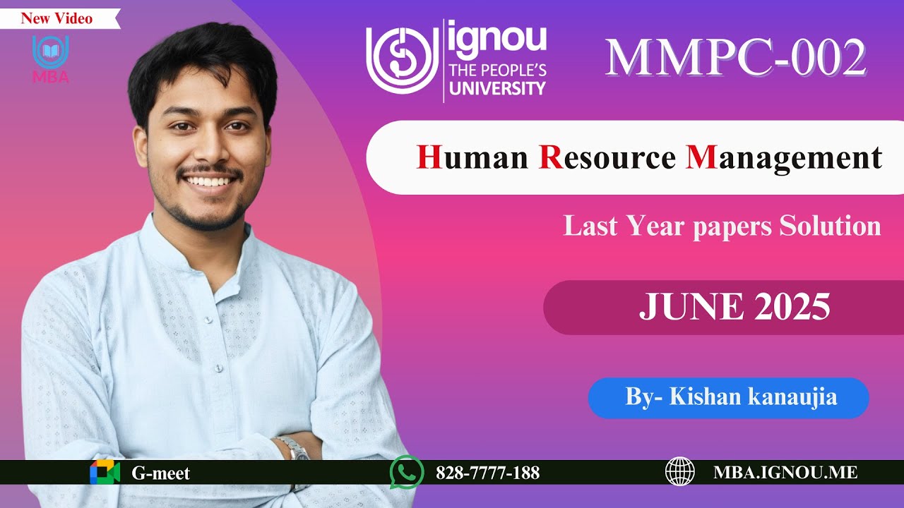 MMPC 002 Previous Years Paper Solution | Quick Revision | JUNE 2025 IGNOU | Kishan Kanaujia