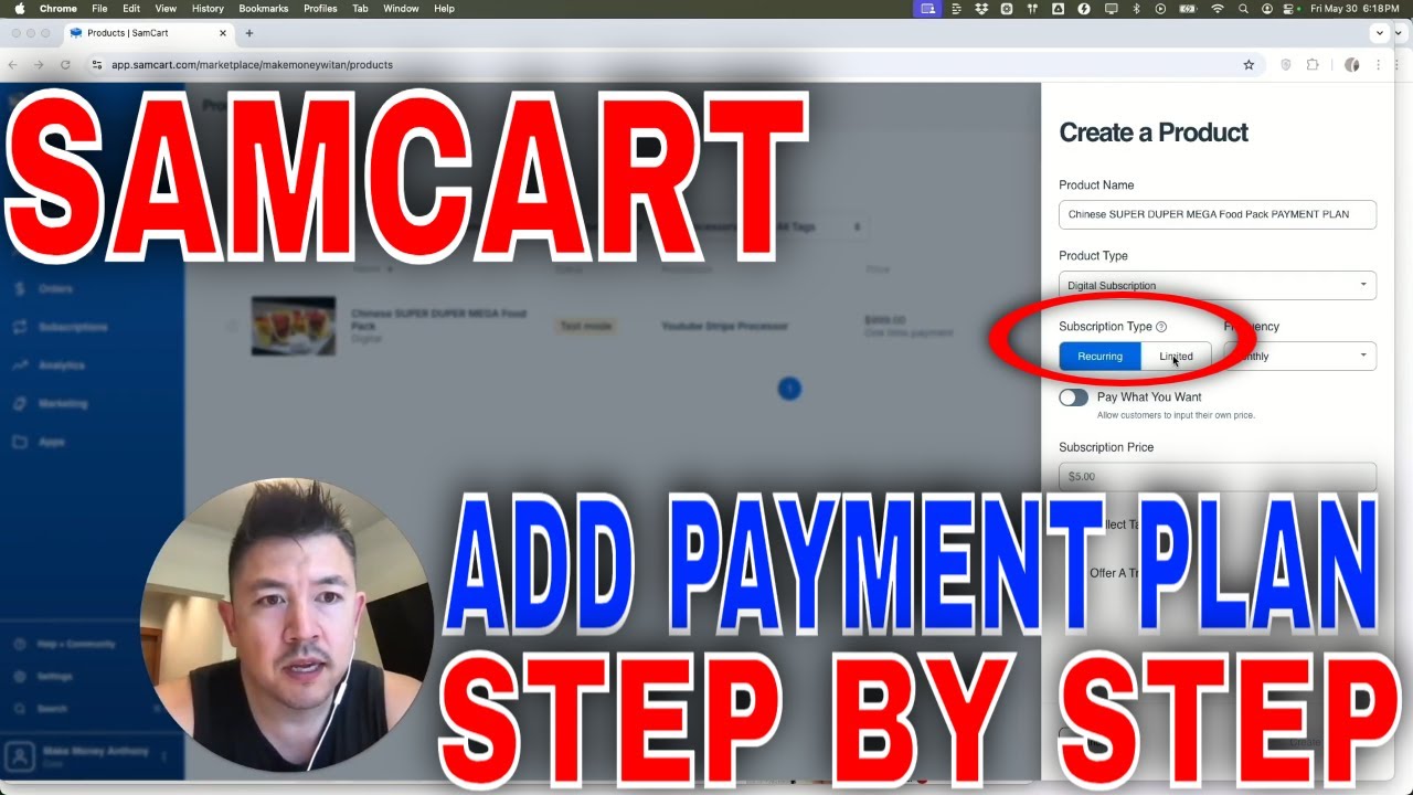 ✅  How To Add Payment Plan To SamCart Product🔴