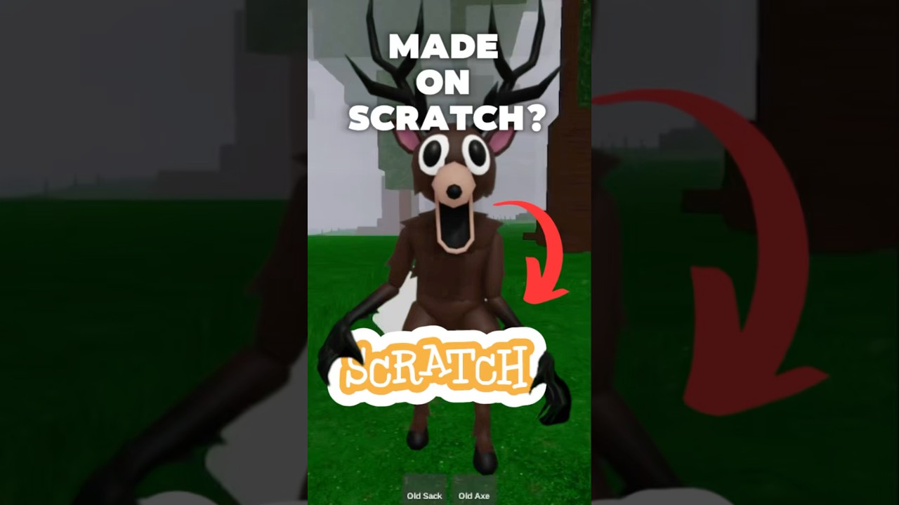 I made 99 NIGHTS IN THE FOREST but on scratch | Day 1 #shorts #viralshorts #roblox #scratch