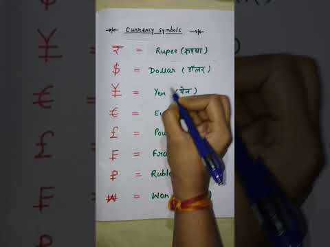 Currencies symbol 💱 rupee/ruble/pound/dollar /yen/franc #shorts #youtubeshorts#currencysymbol#dollar