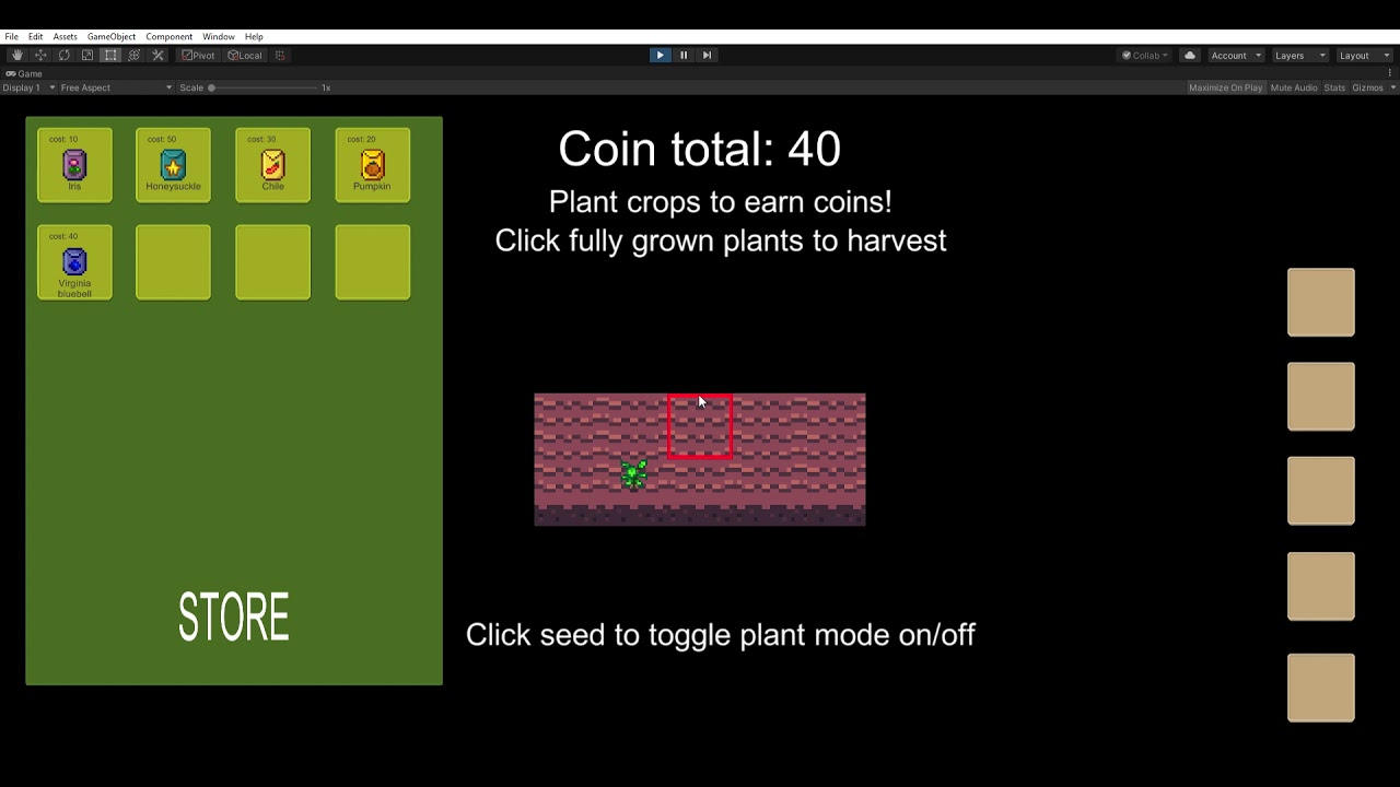 Unity2D basic Farm Simulator Game