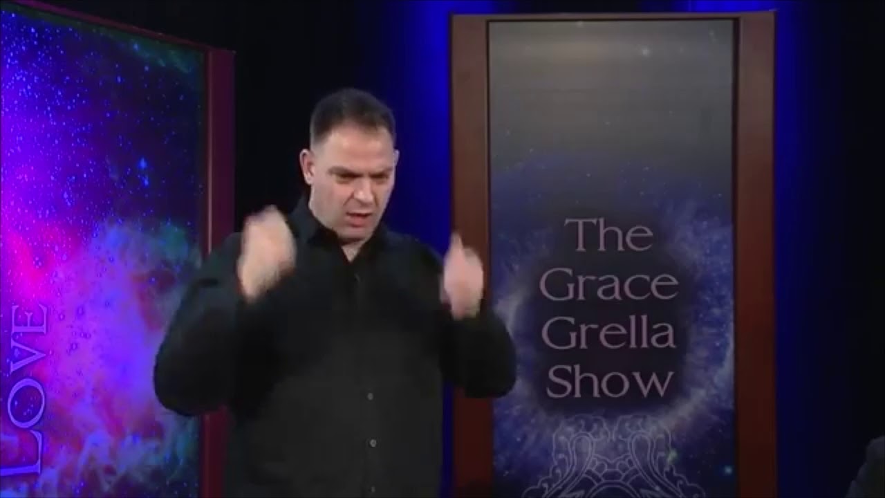 Anthony Mrocka does live readings for a studio audience