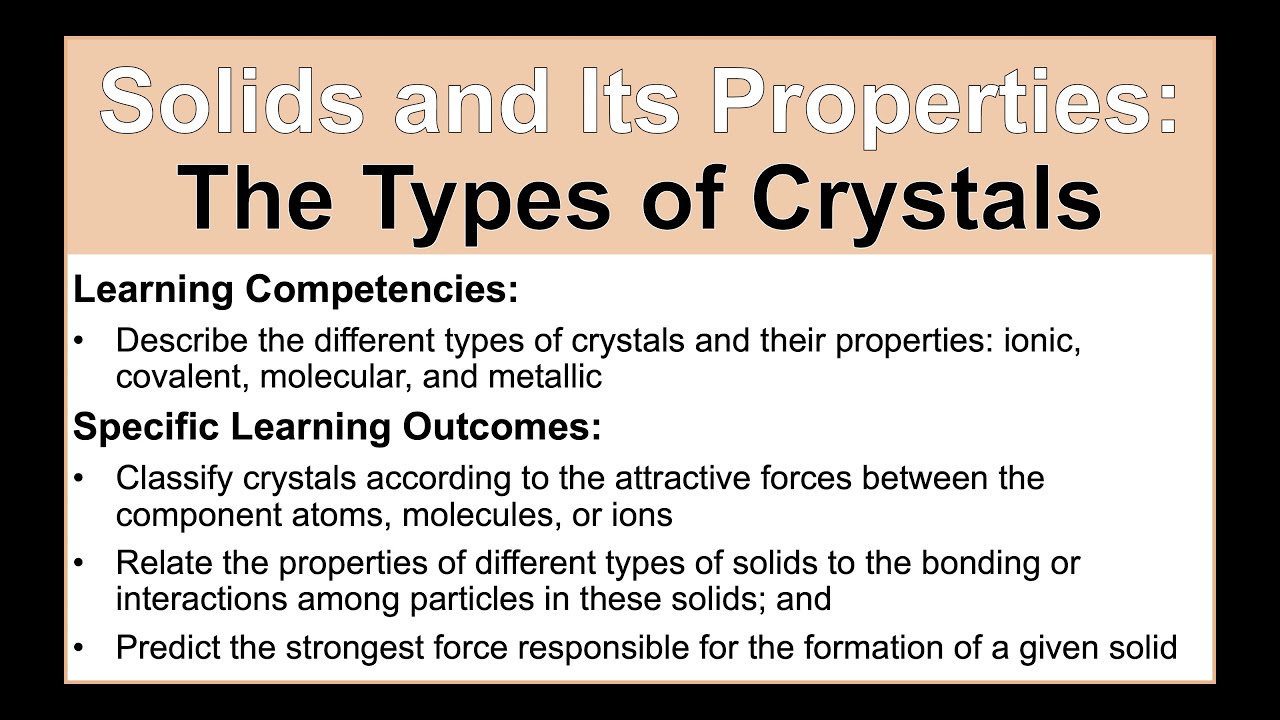 Crystalline Solids | Types of Crystals - Metallic, Ionic, Covalent, and Molecular | Solids and IMF
