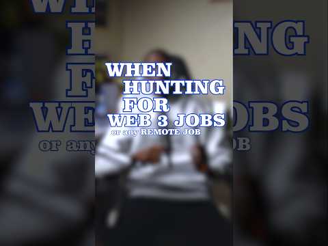 Naija, which way!#cryptojobs #crypto #blockchain #i'm back!#Web3 #Jobs #web3jobs