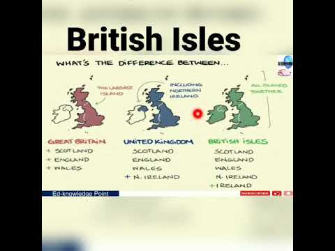 British Isles include Ireland, Scotland, England, Wales, Northern Ireland.