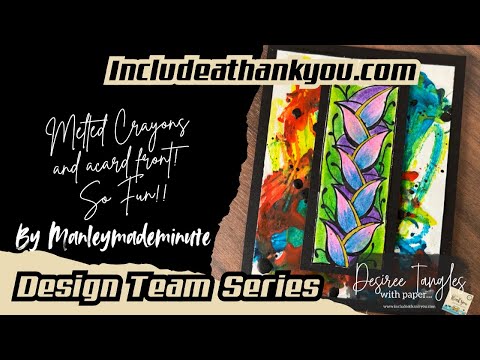 Crayons, a Heat Gun, A Stamp, and a Card Front! - You HAVE to try this!
