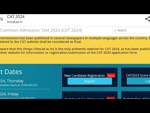 CAT 2024 registrations | how to fill CAT examination form | step by step guide