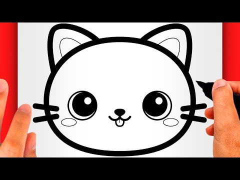 HOW TO DRAW A CAT (EASY) - Cute Cat Drawing (EASY)