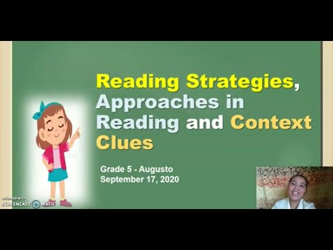 Reading Strategies, Approaches in Reading and Context Clues (Grade 5 - A)