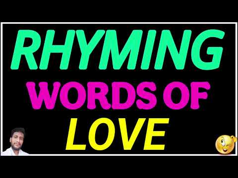 Love rhyming words | love ka rhyming word kya hai | 5 Rhyming word of love