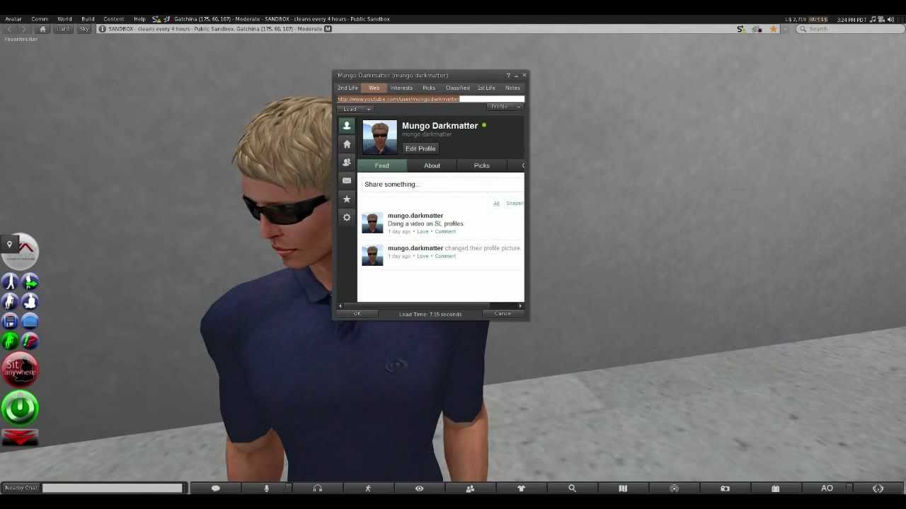 Second Life- Creating a Profile for Your Avatar