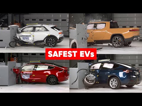 TOP 10 SAFEST ELECTRIC CARS 2024 (IIHS CRASH TEST)