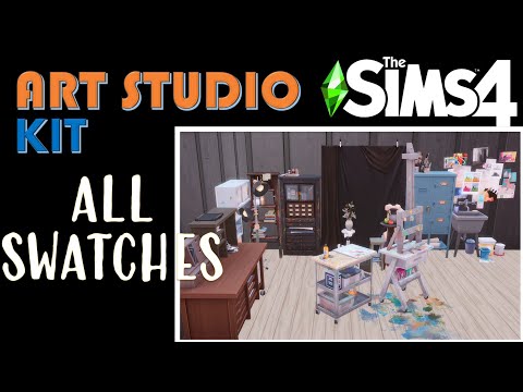 ALL SWATCHES FROM THE **NEW** ART STUDIO KIT! | SIMS 4