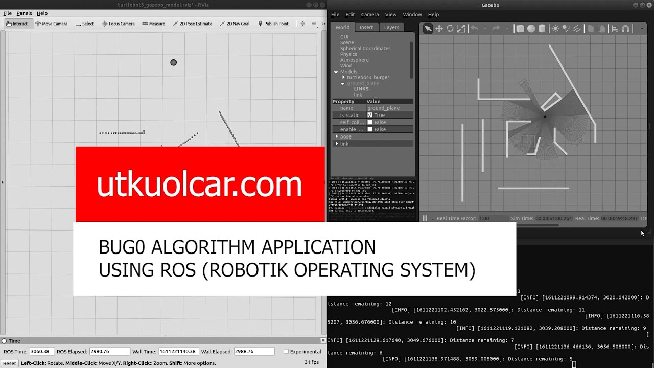 BUG ALGORITHM APPLICATION USING ROS (ROBOTIK OPERATING SYSTEM)