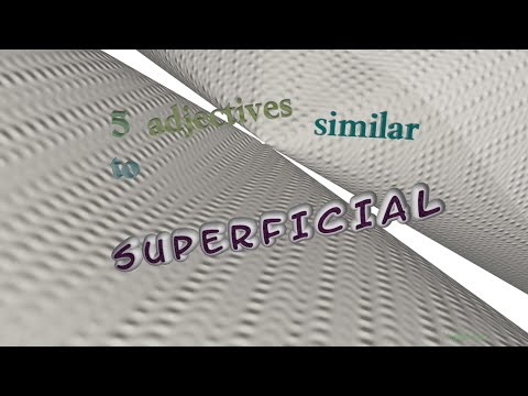 superficial - 5 adjectives with the meaning of superficial (sentence examples)