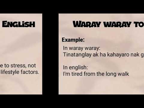 Waray waray words to English