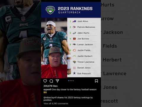 My Thoughts on ESPN Fantasy Football Rankings. #nfl #espn #football #profootball #mnf #snf #tnf