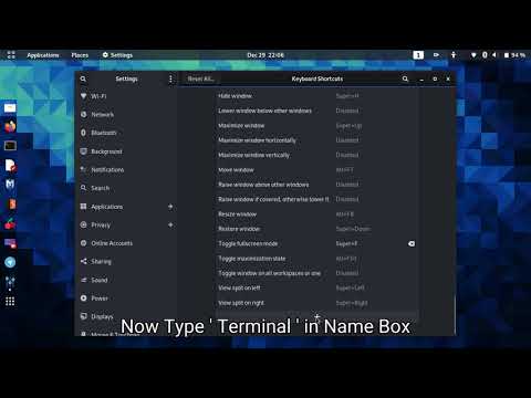 How to create customised shortcut keys to open terminal kali linux