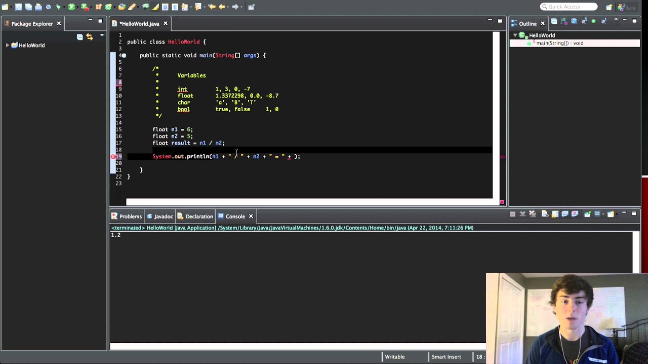 Programming for Beginners in Java - 6 - Math Operators