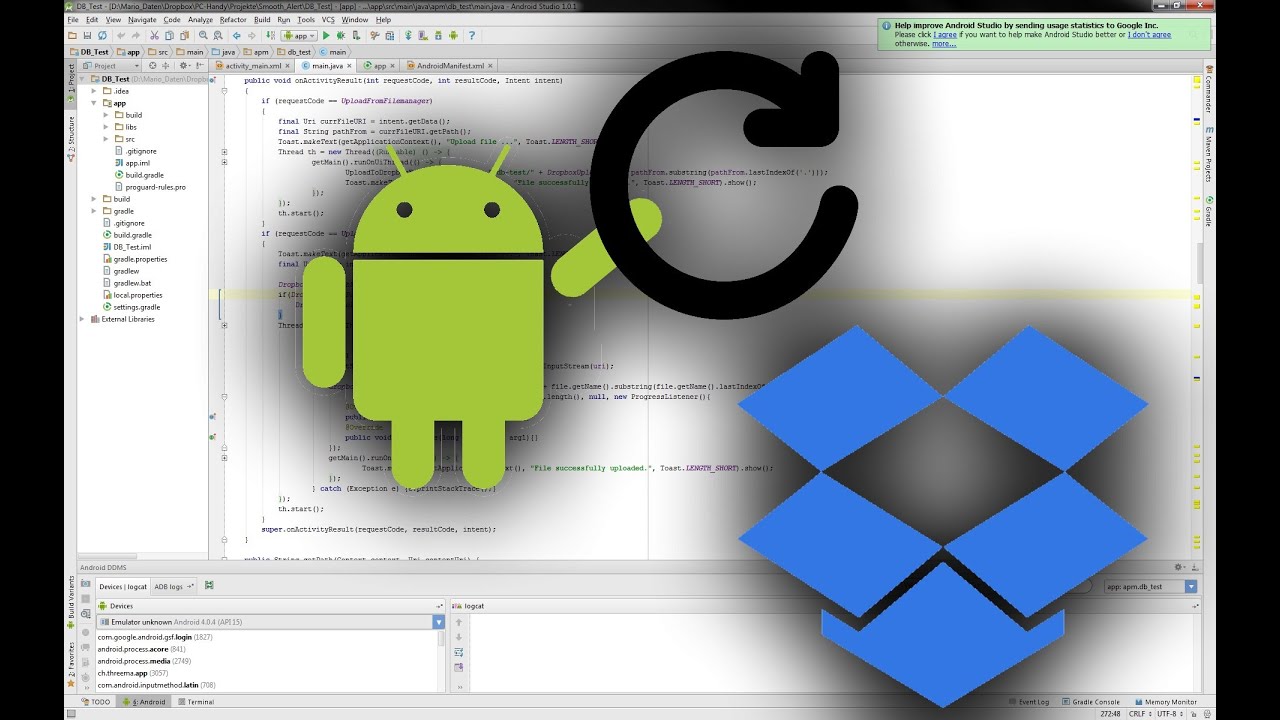[Android - java - Tutorial] Auto-Update your App with the Dropbox API