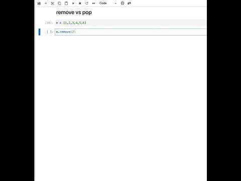 Remove vs Pop in Python List #python #shorts #lists #remove #pop