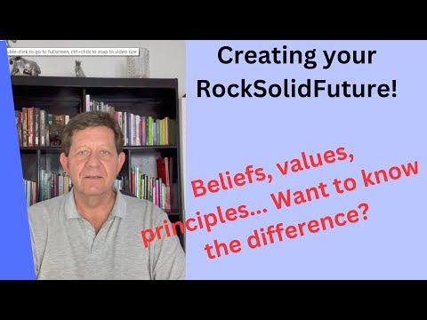 Understand the differences between beliefs, values and principles