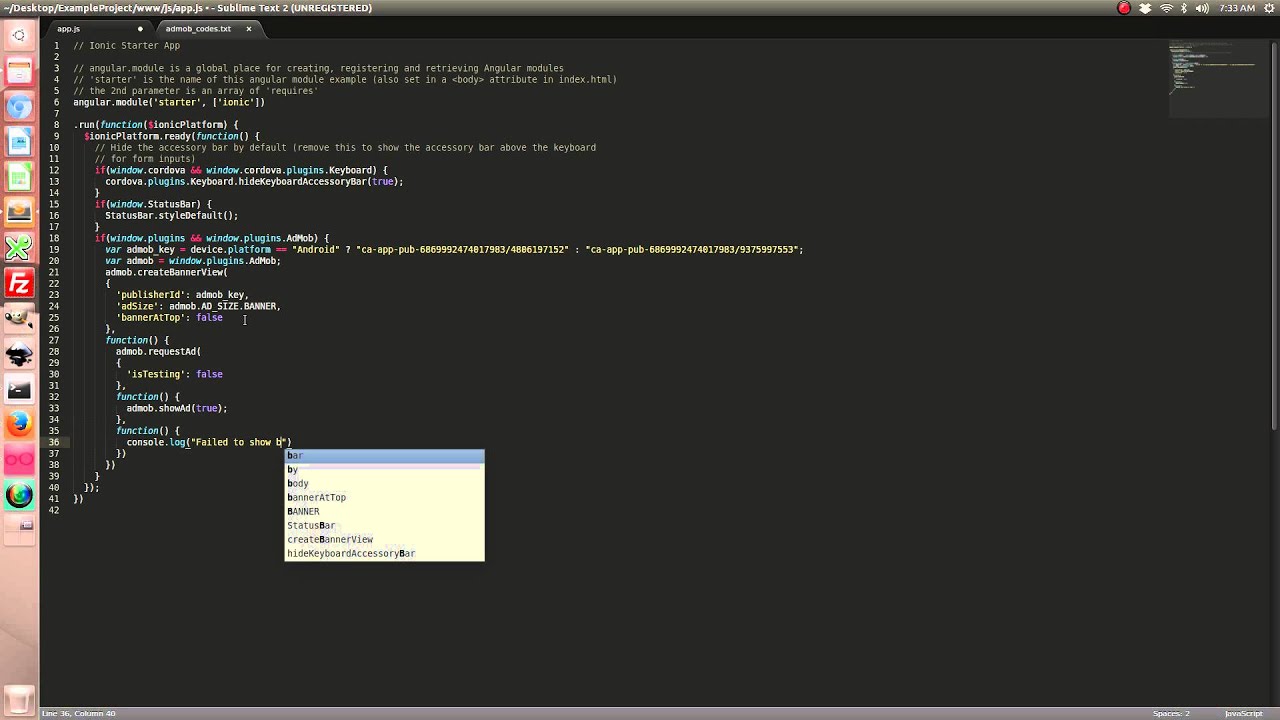 Using Admob With IonicFramework