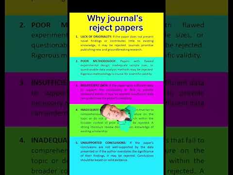 Why journals reject papers #shorts